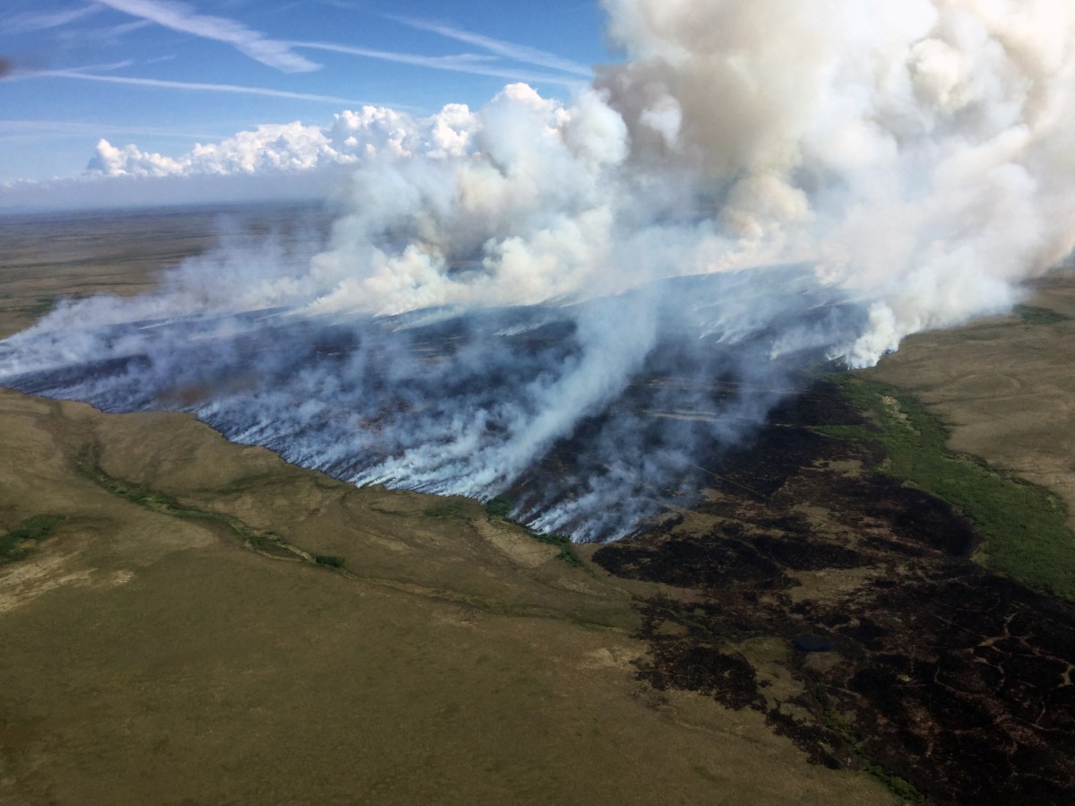 Smokejumpers, water scoopers working fire on Norton Sound coast ...