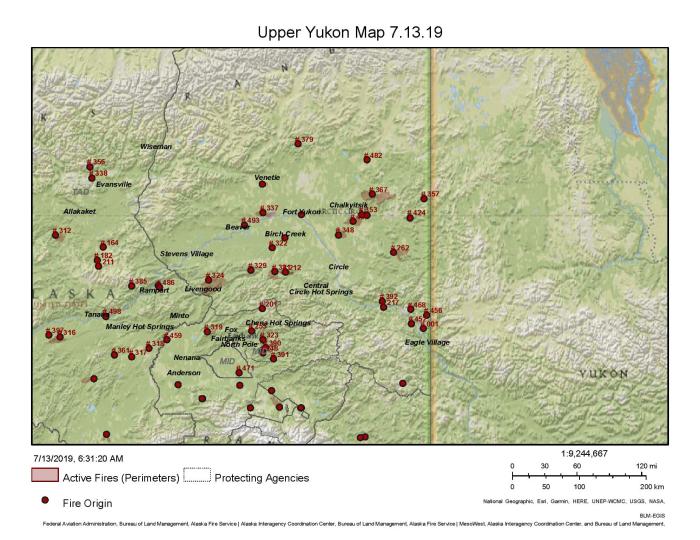 Fire moderates in Upper Yukon Zone; no red flag warnings for Saturday ...
