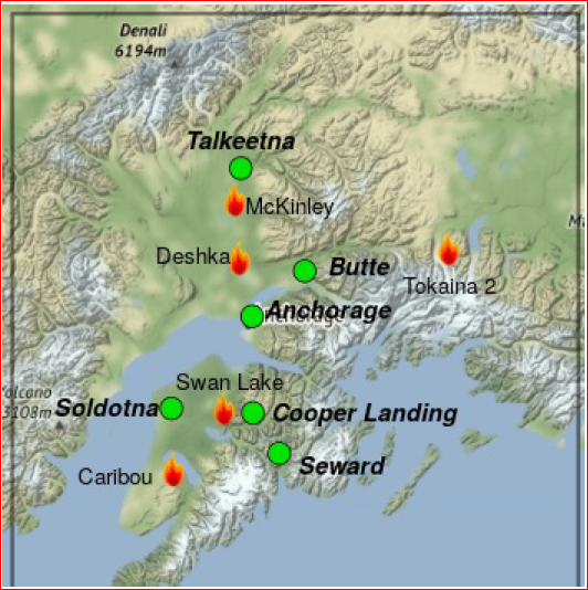South Alaska Smoke Outlook – 9/1 – 9/2 – Alaska Wildland Fire Information