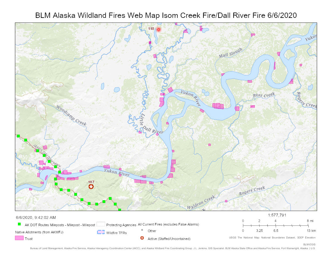 Crews, smokejumpers mobilize for two fires burning near Yukon River ...