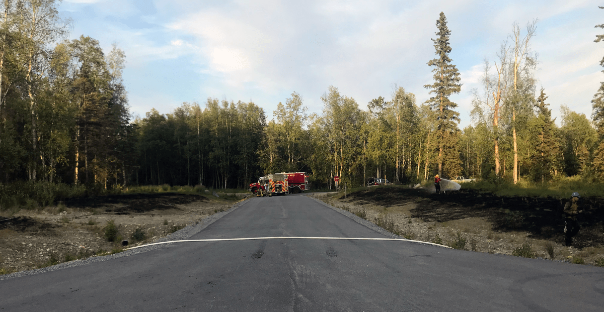 Mat-Su firefighters quickly douse wildfire started by fireworks near ...