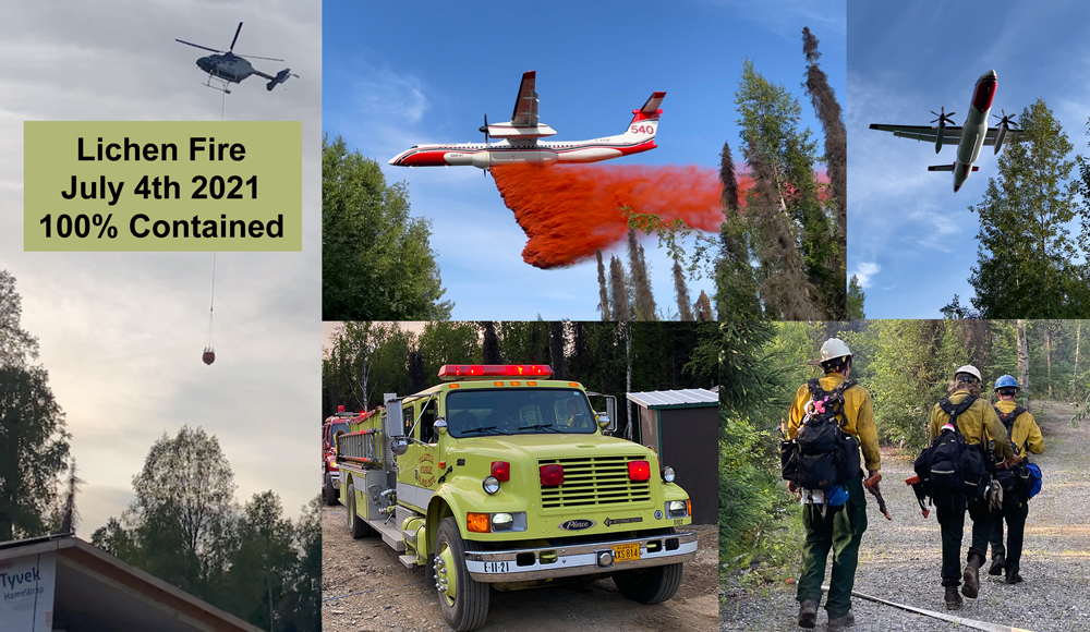 Lichen Fire summary video with clips of air tanker drops, helicopter ...