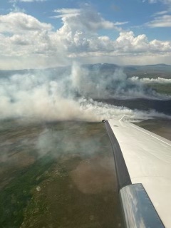 Increased winds show perimeter growth on active fires edge within Lime ...