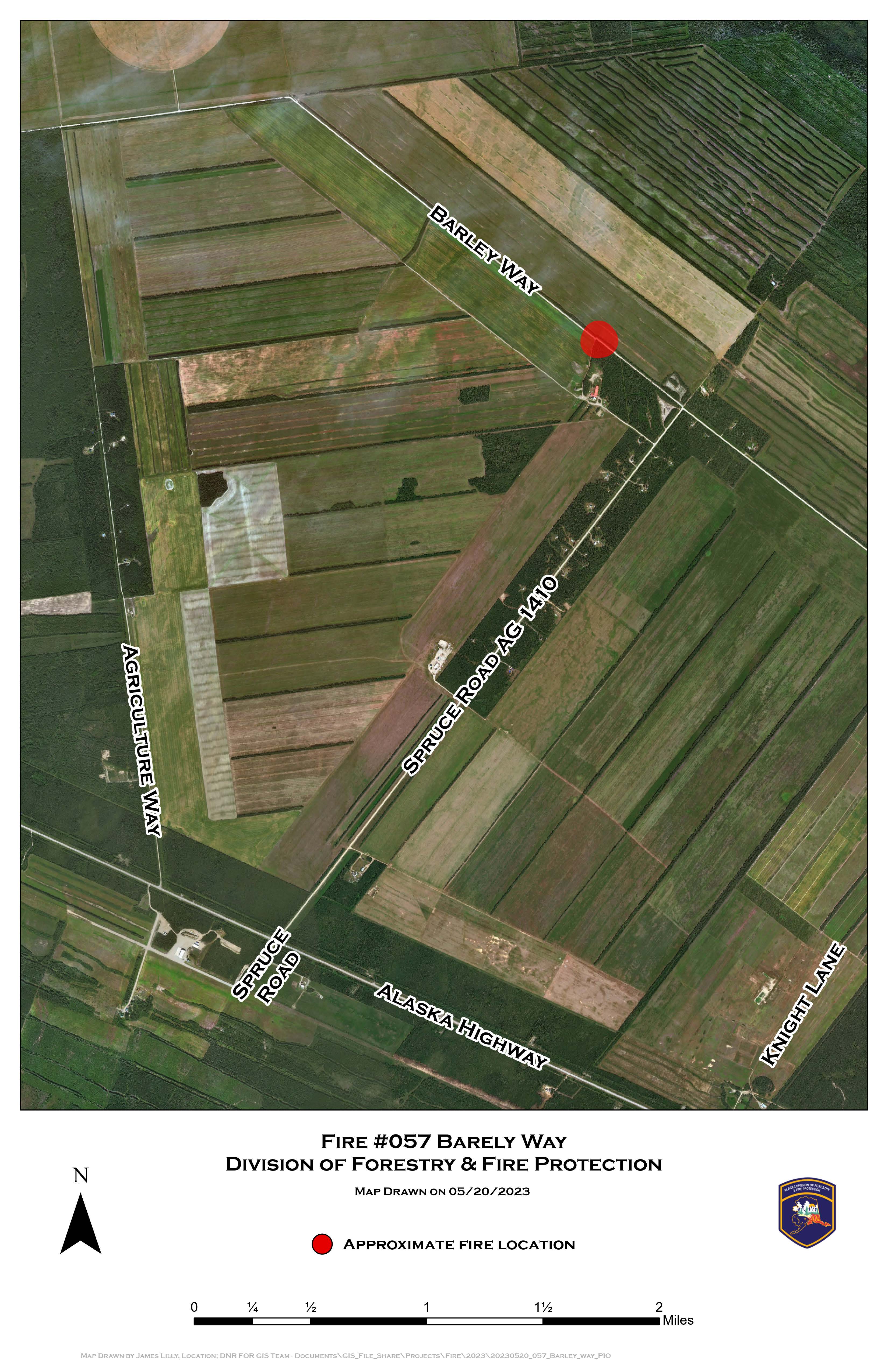 Interagency resources responding to Barley Way Fire 057 East of Delta ...