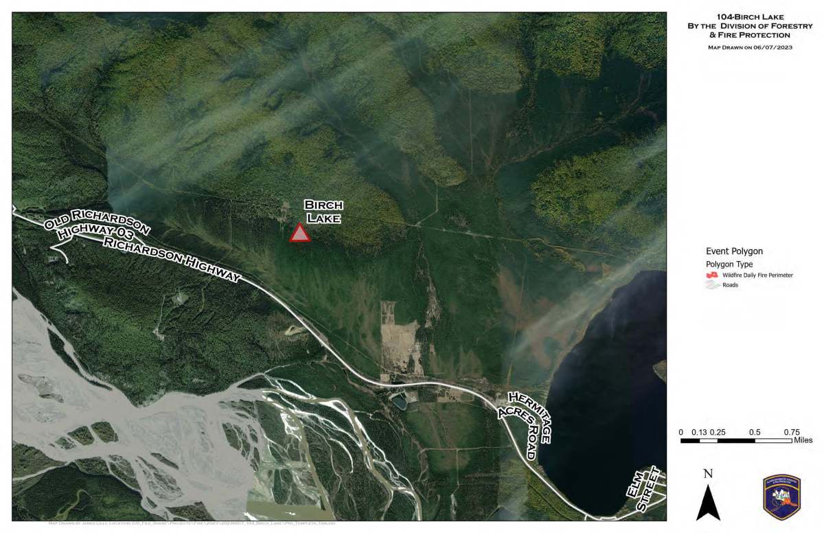 Interagency resources responding to 20 acre Birch Lake Fire 104 near ...