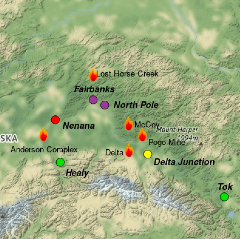 Smoke Outlook for Aug. 7-8 – Alaska Wildland Fire Information