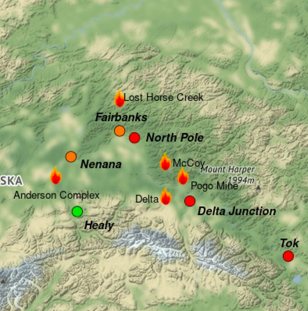 Smoke Outlook for Aug. 9-10 – Alaska Wildland Fire Information