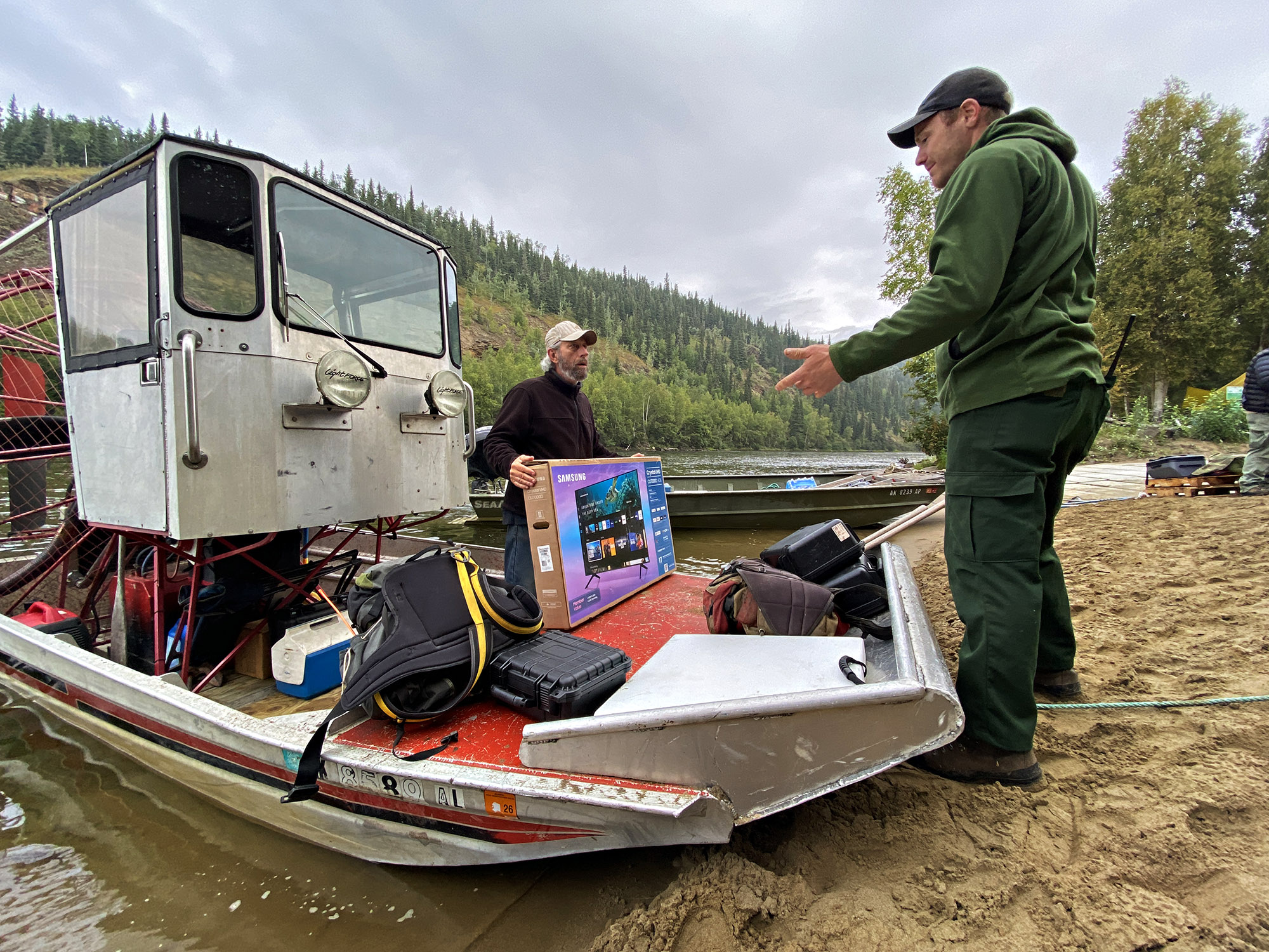 Unmanned Aerial System (UAS) identifying final hot spots on McCoy Creek ...