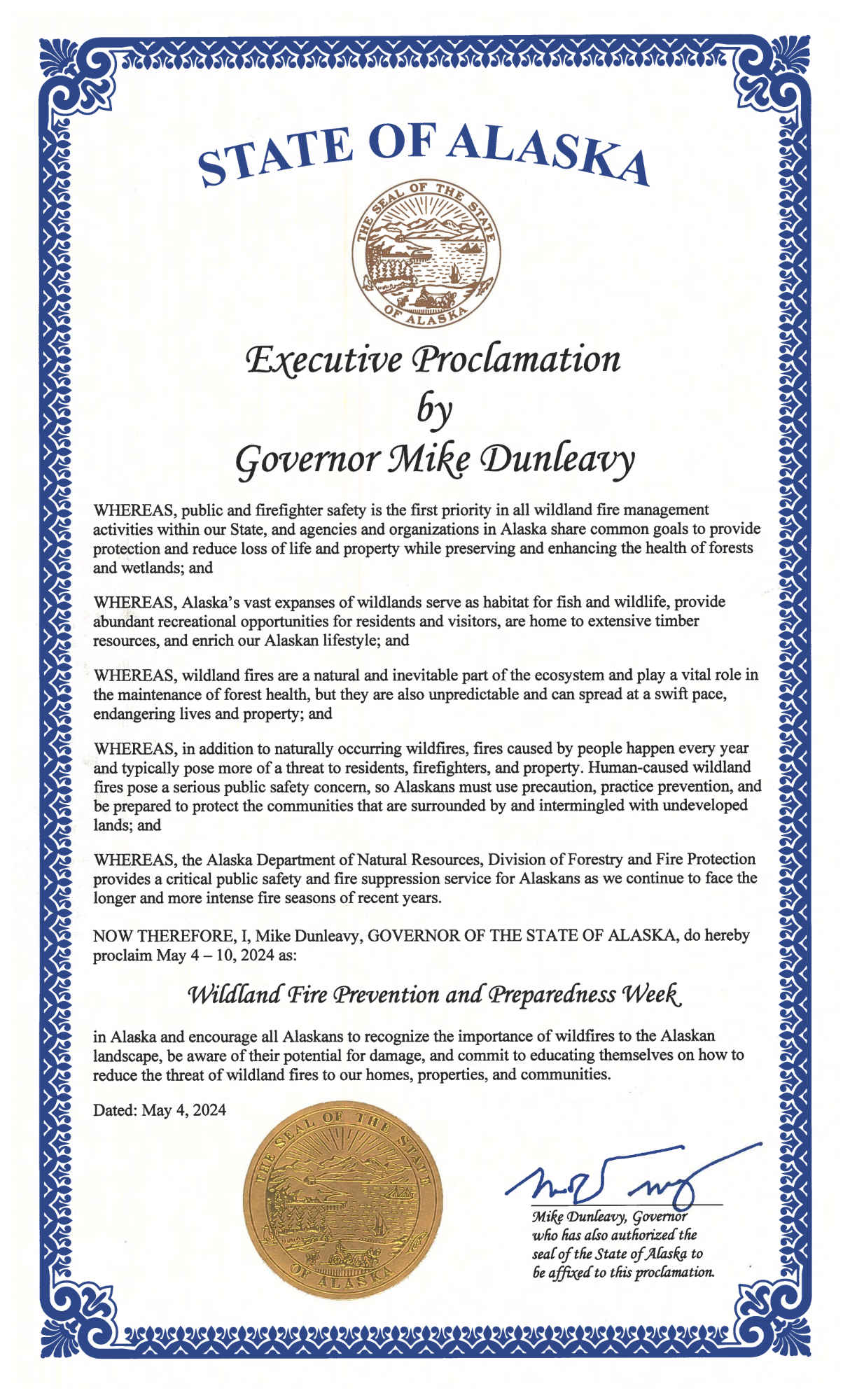 May 4 – 10 is Alaska Wildland Fire Prevention and Preparedness Week ...