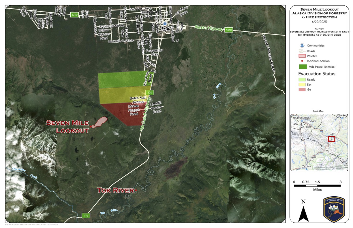 Seven Mile Lookout Fire: Evacuation Updates - Alaska Wildfires - News ...