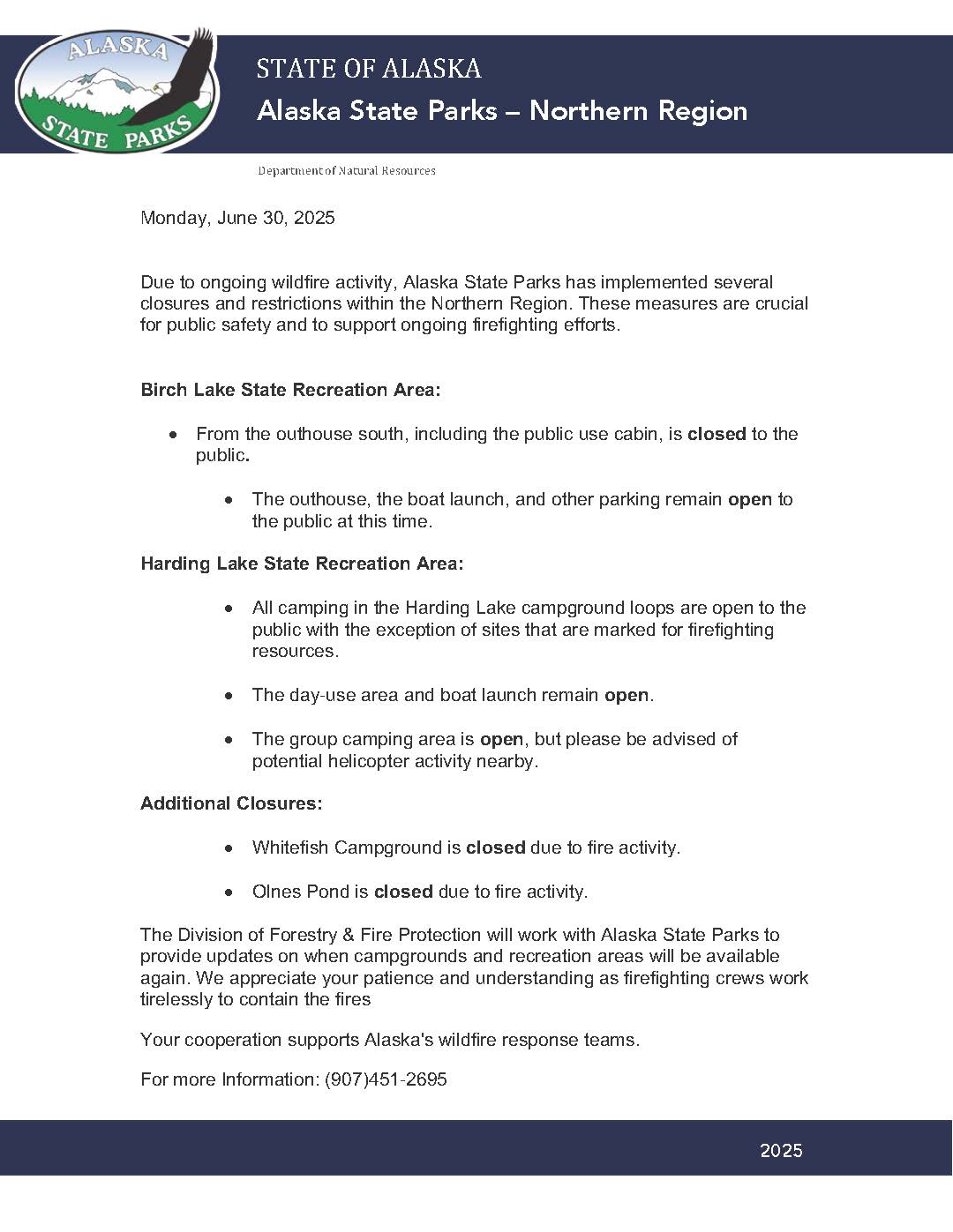 Birch Lake Fire up to 50% containment – Alaska Wildland Fire Information