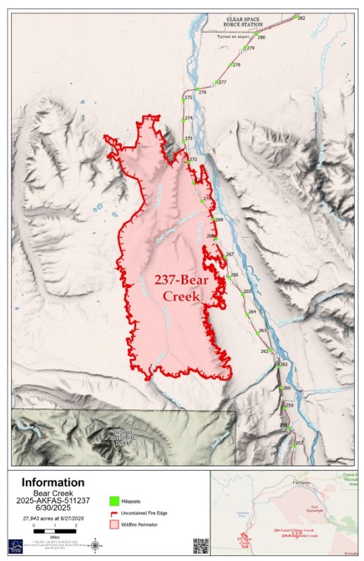 Evacuation levels downgraded for most areas affected by Bear Creek Fire ...