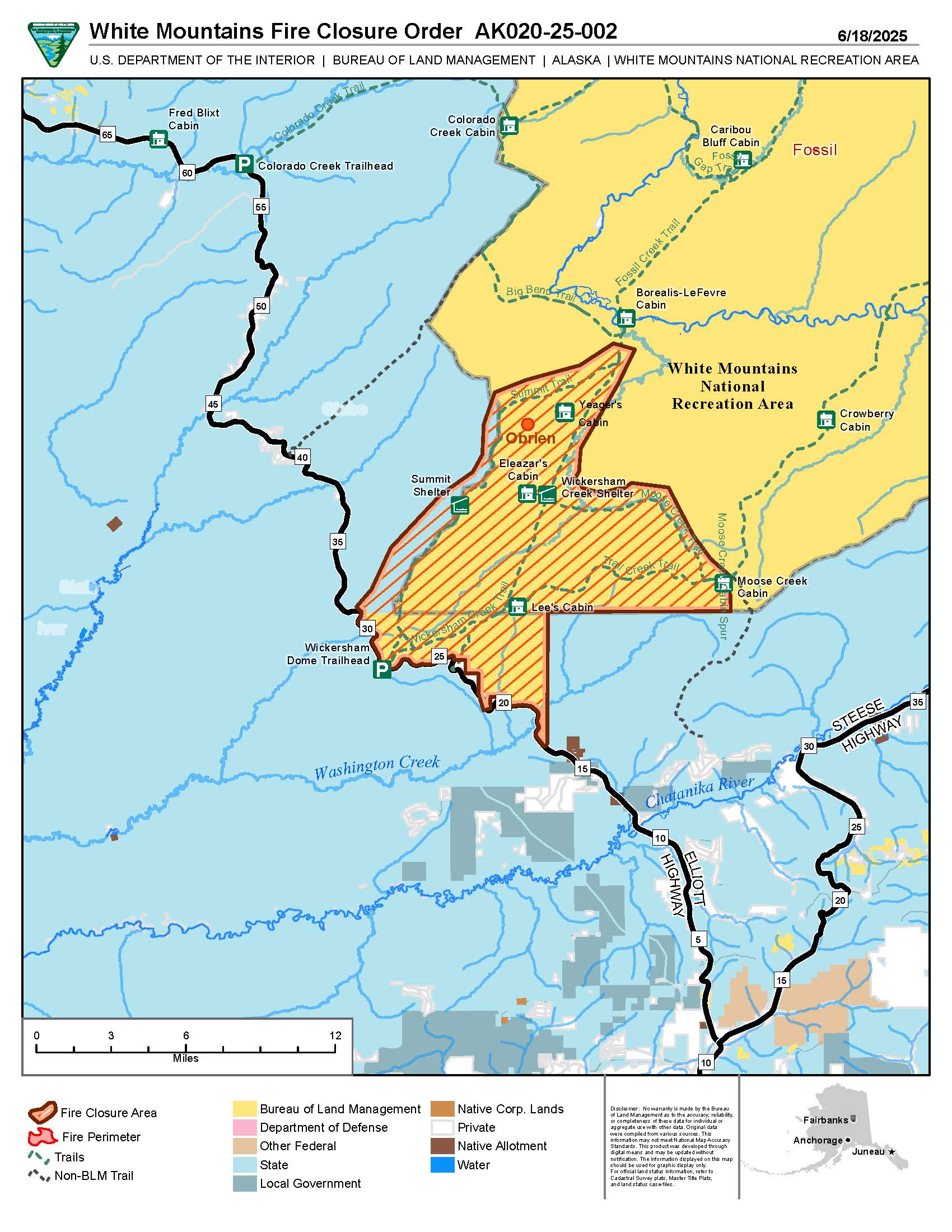 Trails, cabins closed as wildfire burns in White Mountains National ...