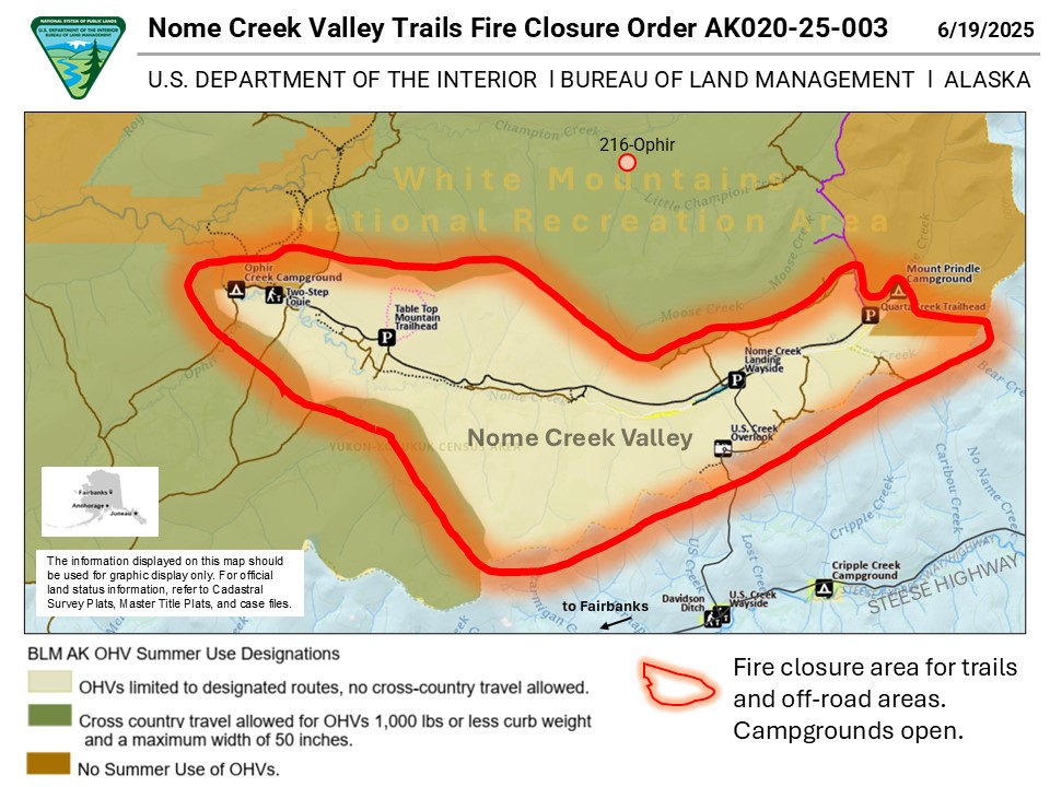 BLM announces emergency closure of trails and off-road areas in Nome ...
