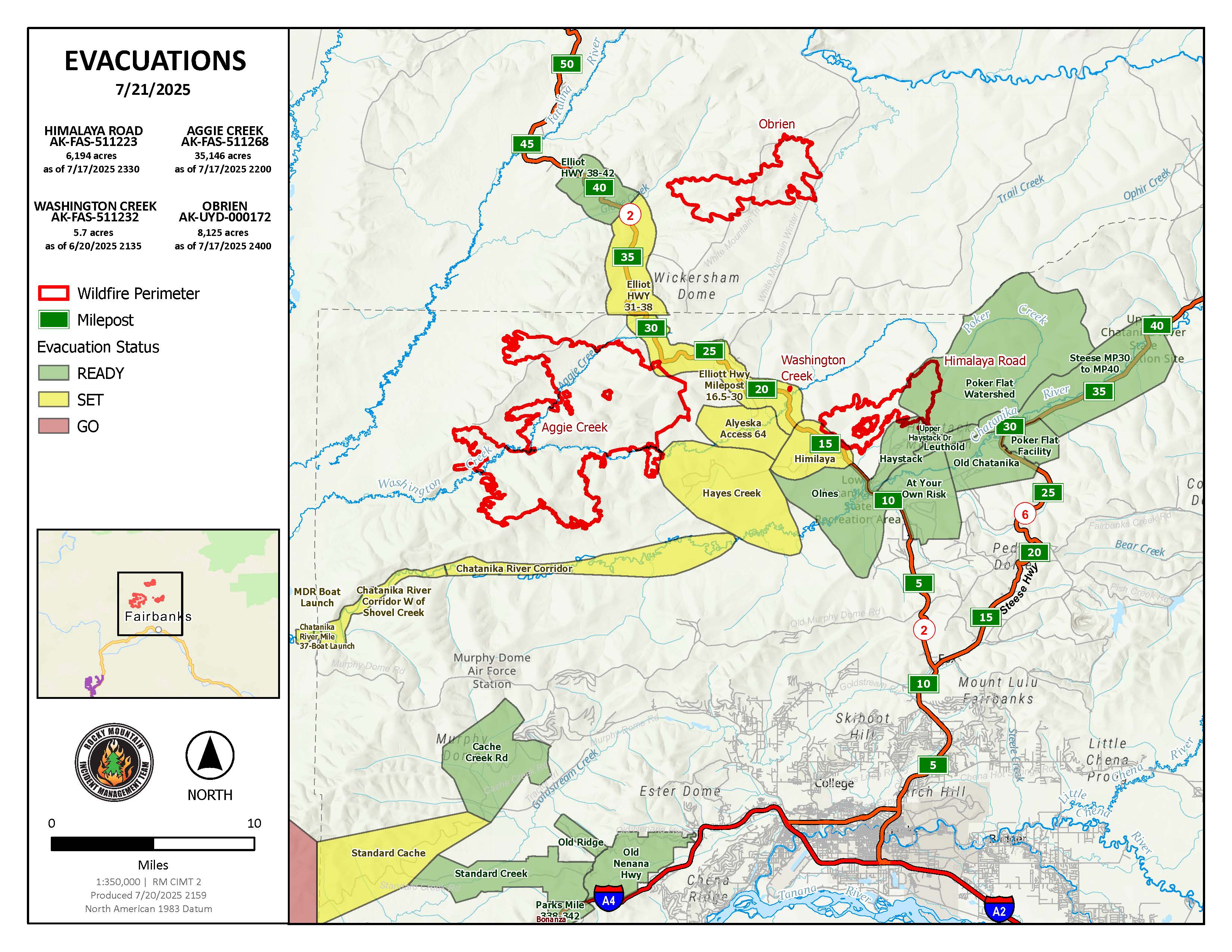 Containment increases on the Himalaya Road Fire and Aggie Creek Fire ...