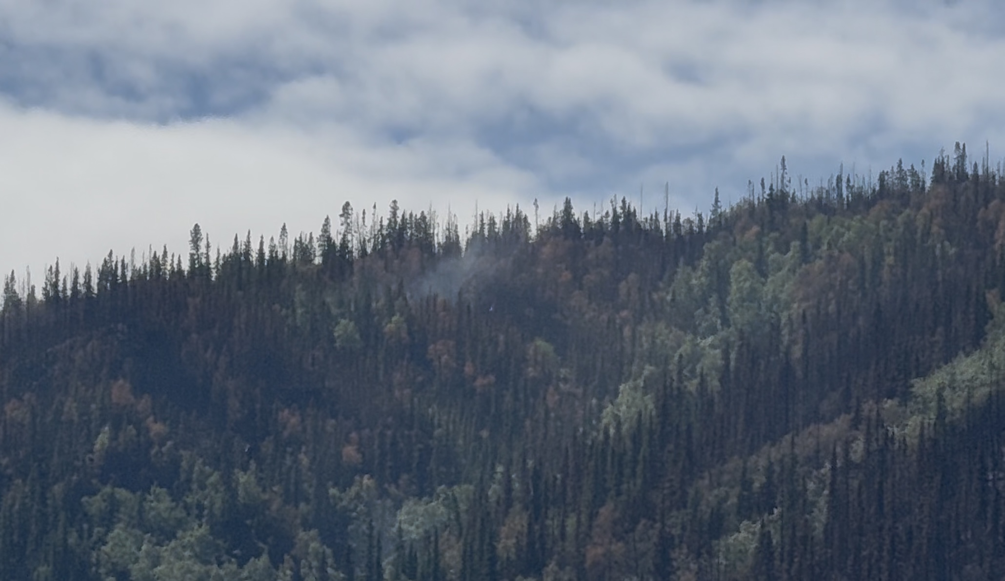 Smoke is still visible despite previous scattered rain showers on the 7 ...