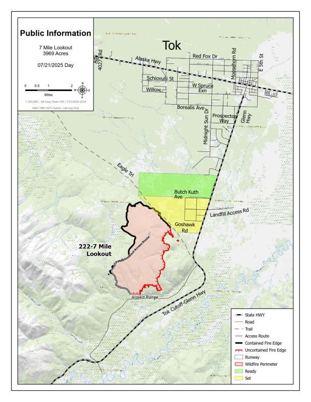 Crews hold spot fire on 7 Mile Lookout Fire – Alaska Wildland Fire ...