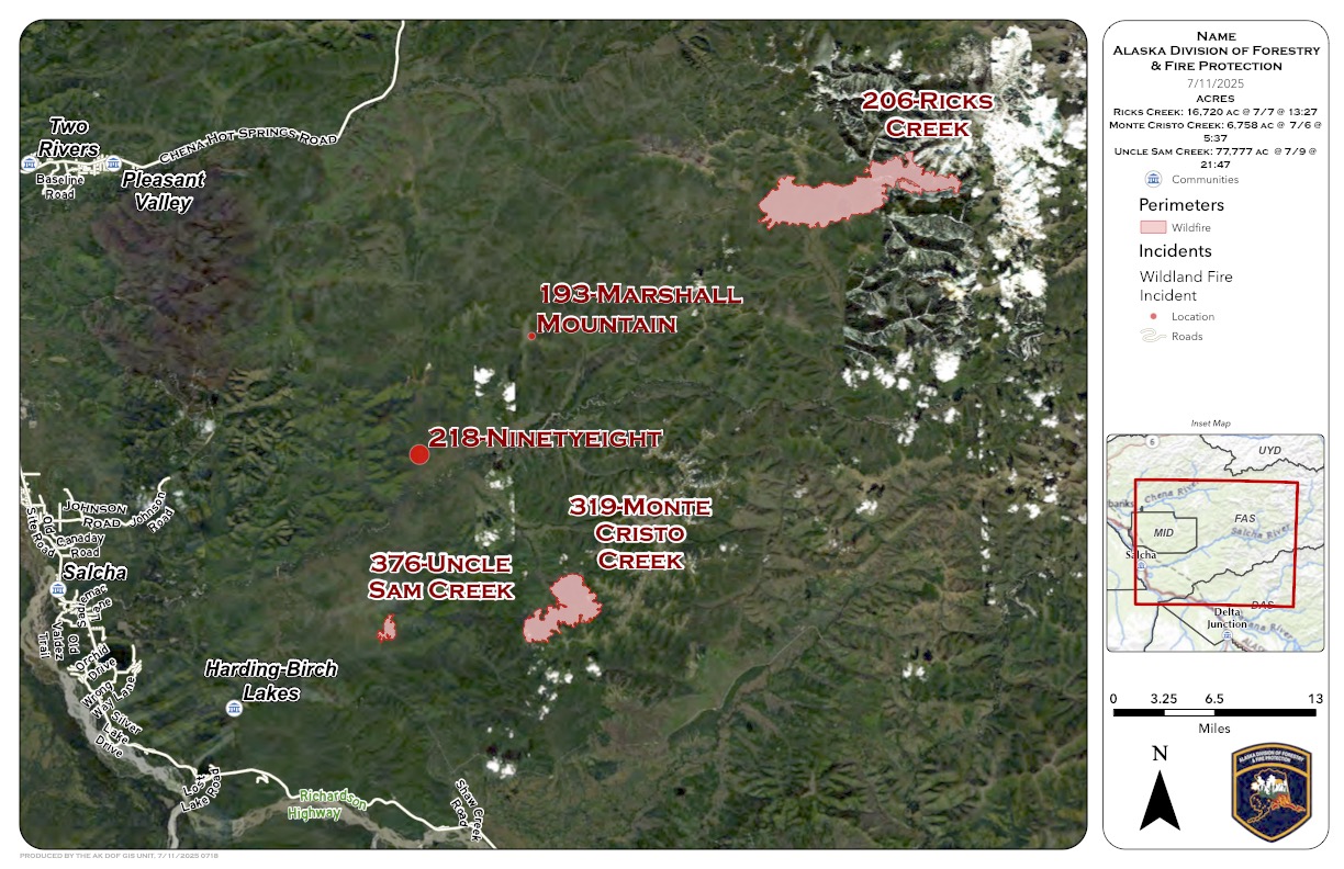 No change reported on the Salcha Group Fires overnight – Alaska ...